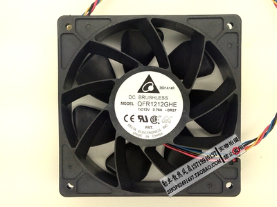 台达 QFR1212GHE 12V 2.70A 12038 12CM/厘米 4线 服务器散热风扇