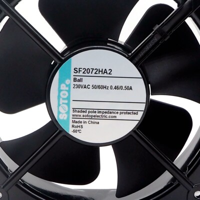 SF2072HA2 全金属替镁合金扇叶高耐温低温升耐氧化腐蚀轴流风机