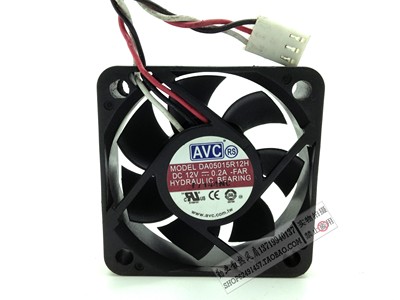AVC DA05015R12H 5CM/厘米 5015 12V 0.2A 三线大风量散热风扇