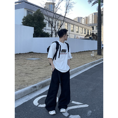 PLTH短袖宽松青年印花T恤