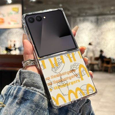 适用三星zflip7手机壳透明超薄硬壳折叠GalaxyZflip6保护套