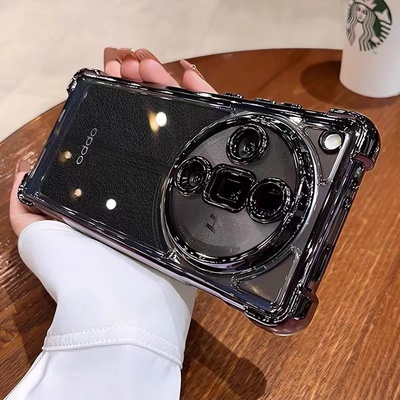 超强防摔适用oppofindx7ultra手机壳findx9新款气囊透明高级感FINDX8镜头保护全包0pp0手机外壳硅胶男女时尚