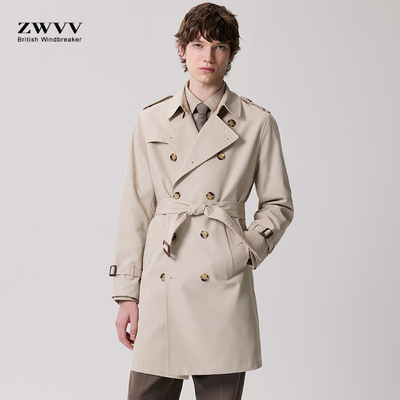 中长款春季战壕风衣防泼水面料