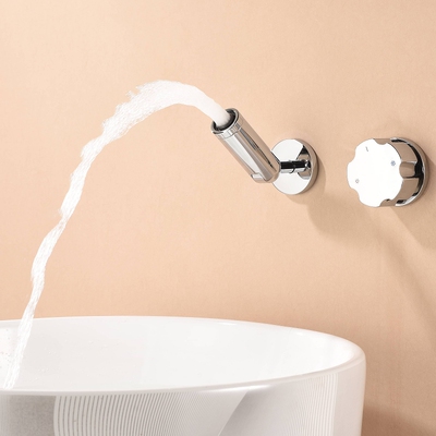 意大利捷仕GESSI全铜枪灰暗装面盆洗脸盆入墙式冷热水龙隐藏预埋