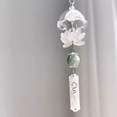 一念心清静莲花步步高升手机挂件