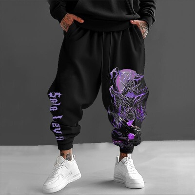 K 16906 Solo Leveling Street Pants 街头长裤 亚马逊跨境欧美外