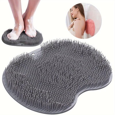NonSlip Bath Mat with Suction Cup Bath Body Scrubber