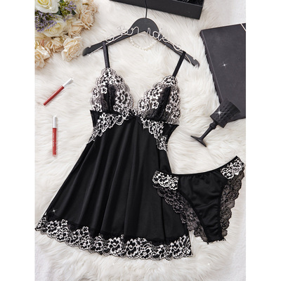 M 29102 Lace Hollow Slip Nightdress 蕾丝镂空吊带睡裙跨境