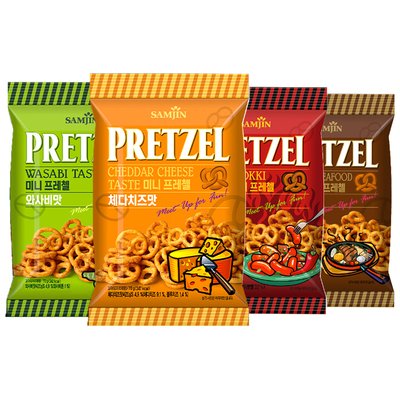 samjin饼干三进碱水结芥末味零食