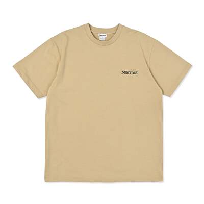 日本26春夏marmot土拨鼠男士高尔夫服装速干吸汗舒适经典印花短袖