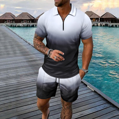 2025Summer Short sleeved Shorts Men's Set 夏季短袖短裤男套装