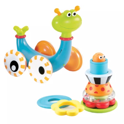 美国直邮Yookidoo Musical Crawl 'N' Go Snail Toy with Stacker