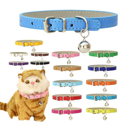 Dog Cat Collar with Bell Safety Adjustable Cat Kitten Strap