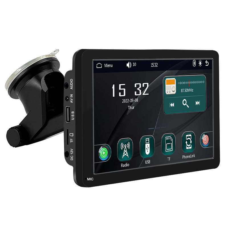 12V24V Portable Desktop Wireless Carplay Car Mp5 Player 7inch Bluetooth ...