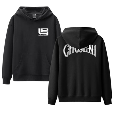 天选之子詹姆斯后背纹身印花连帽卫衣秋冬加绒加厚帽衫篮球卫衣男