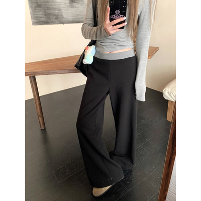 莫代尔孕妇阔腿裤子秋季2025新款孕期不勒肚子垂感拖地长裤春夏季