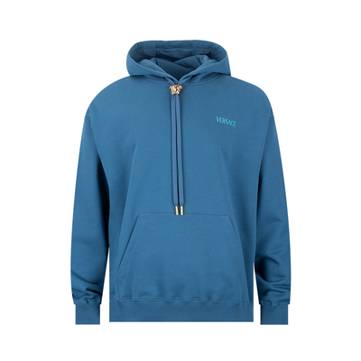 Versace加绒全棉套头连帽衫男士
