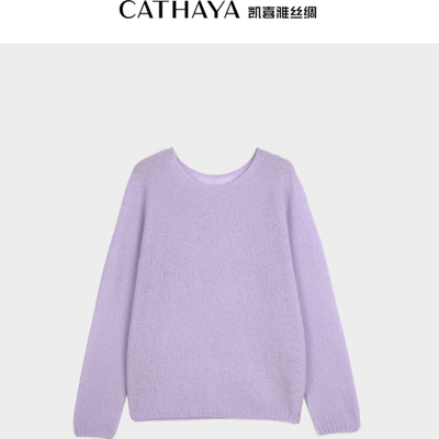 圆领丝羊绒毛衫【CATHAYA/凯喜雅】SCK2FEJM669