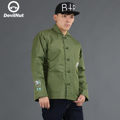 DEVIL NUT恶魔 潮牌  翻领盘扣 男款 流感外套 棉衣 DNFC ASX