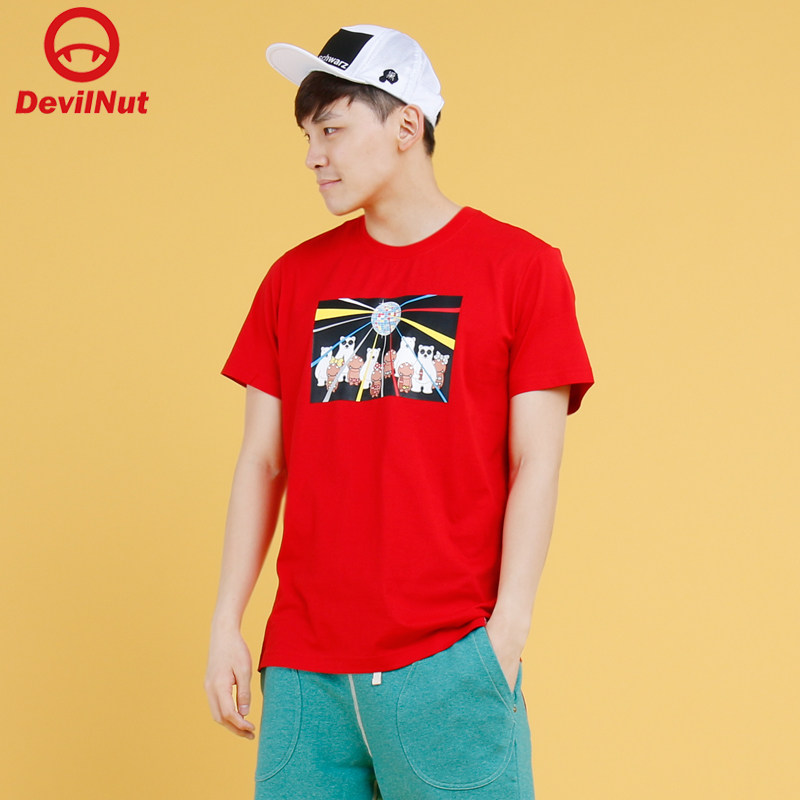 DEVIL NUT恶魔潮牌春夏男女夏季情侣可乐联名短袖T恤 SSX_虎窝淘