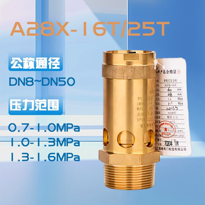 燕峰弹簧式安全阀A28X-16TA28X-25T弹全铜螺杆空压机泄压阀配件