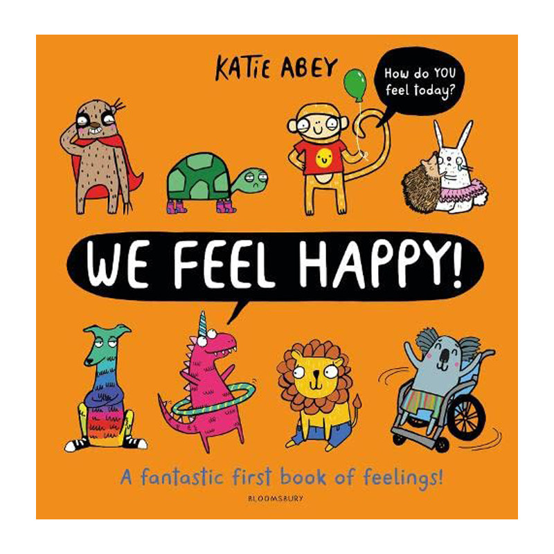 英文原版 We Feel Happy我们感到快乐开心动物团：开心法则宝宝睡前亲子共读趣味故事书 4-8岁低幼儿童英语启蒙情绪管理绘本_虎窝淘
