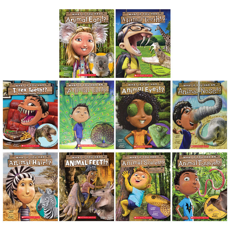【10册】英文原版绘本 What If You Had Animal Feet?如果你有动物的……系列绘本故事书桑德拉马克尔6-10儿童科普 ...