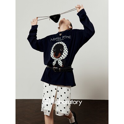 【昕怡粉丝专享】「花巾萌宠」女2026春季新款印花长袖/半身裙