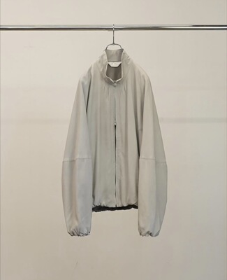 春夏新款人造丝领口打褶拉链夹克