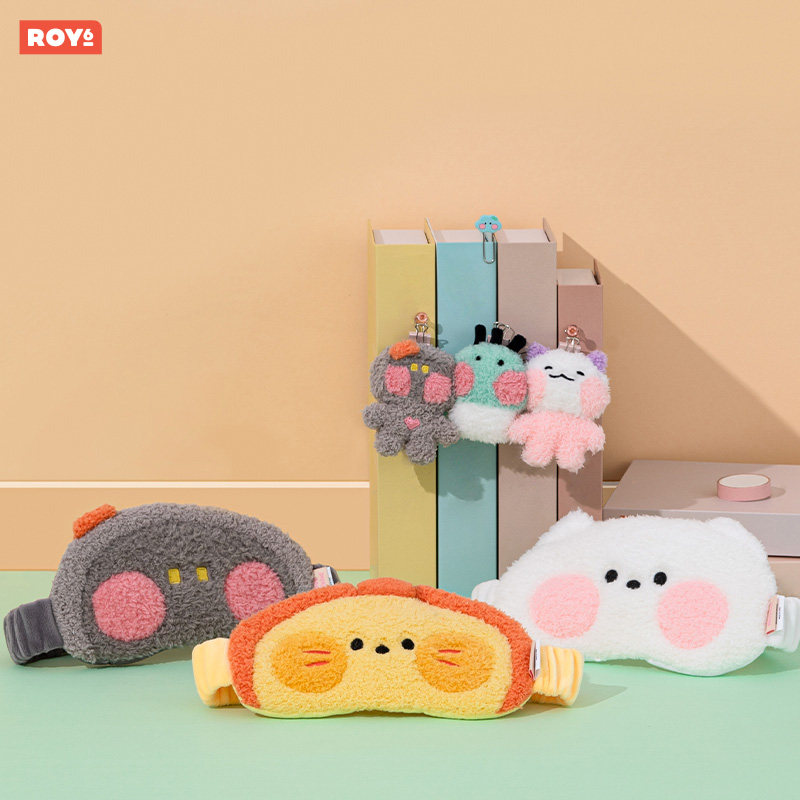 ROY6 minini系列睡眠眼罩萌趣旅行居家遮光毛绒眼罩LINE FRIENDS_虎窝淘