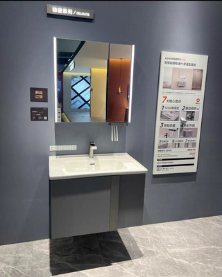 门店升级九牧A2409浴室柜现代简约配紫外线牙刷架洗漱台面洗脸盆