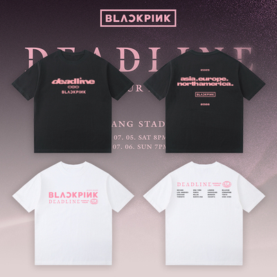 blackpink2025美巡周边deadline金智秀同款短袖lisa朴彩英金珍妮