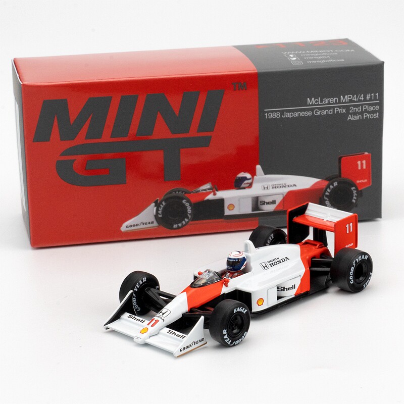 MINIGT 1:64 迈凯伦McLaren MP4/4 #11 Alain Prost合金汽车模型