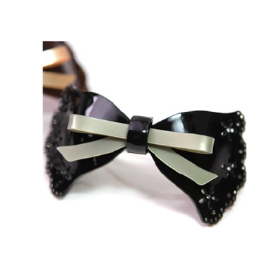 韩国头饰花边弹簧发夹