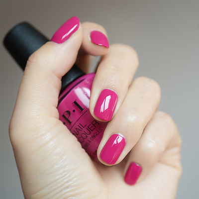 OPI不可剥油性指甲油热情玫红色