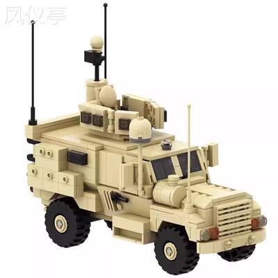 MOC-67376防地雷反伏击车4x4装甲车兼容拼插积木模型玩具跨境
