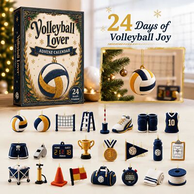 Volleyball Lover 排球降临日历盲盒 圣诞倒计时球迷收藏装饰礼盒