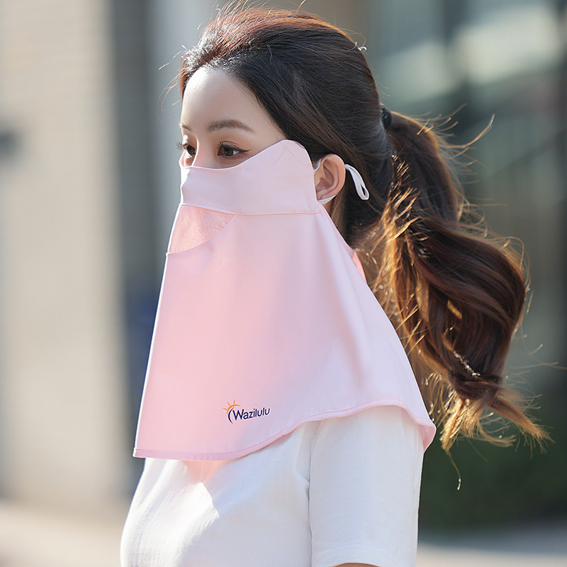 冰丝防晒面罩女全脸护颈防紫外线遮阳口罩透气面纱夏季2025年新