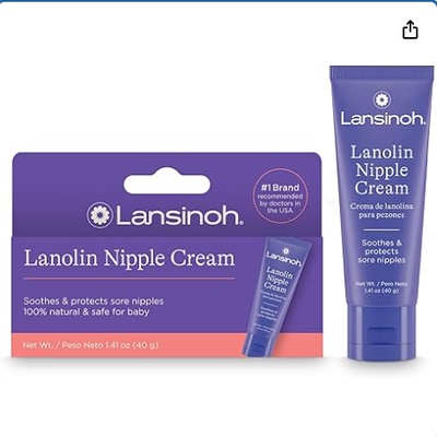 在途Lansinoh Lanolin Nipple Cream, Safe for Baby and Mom