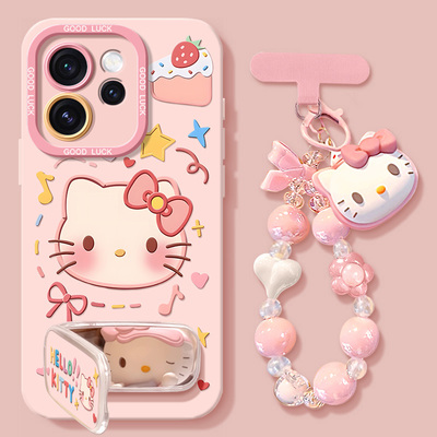 适用opporeno15手机壳reno15pro新款reno14硅胶reno13挂绳reno12挂绳reno11全包防摔卡通可爱KT女保护pro套