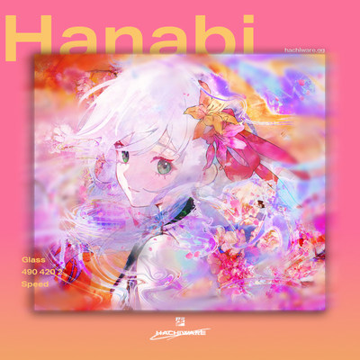 Hachiware[Hanabi]玻璃鼠标垫
