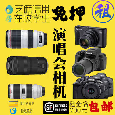 出租相机徍能sx70hs/740/r62/r5/5d4大白100-400mm演唱会追星免押