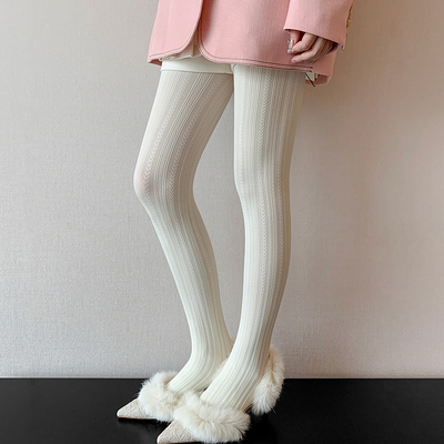 日系jk白色麻花麦穗天鹅绒连裤袜春秋灰色格雷系丝袜女咖色打底裤