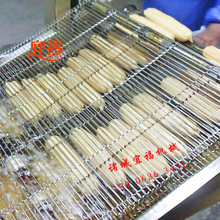 电加热油条炸机_油条油炸机_天津冷冻油条生产线
