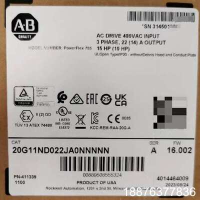 全新AB罗克韦尔变频器20G11ND022JA0NNNNNP议价