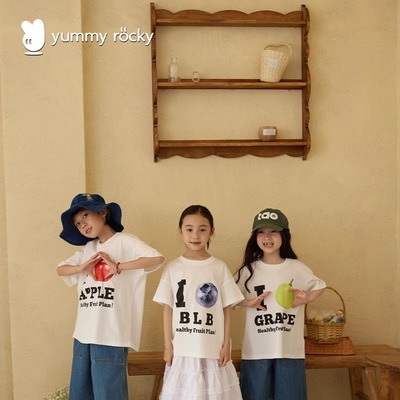 yummyrocky【PIMA棉】3D立体水果印花A类亲子短袖T