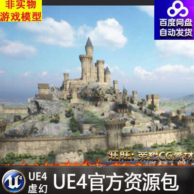 UE4虚幻4 Brushify - Medieval Buildings Pack 中世纪城堡场景
