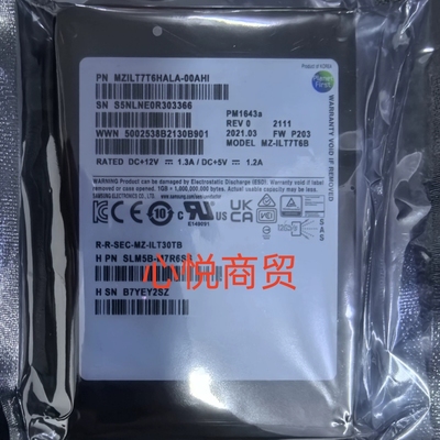 浪潮 曙光 MZ-ILT7T6B 7.68T SAS 2.5寸 12gb 服务器 SSD固态硬盘