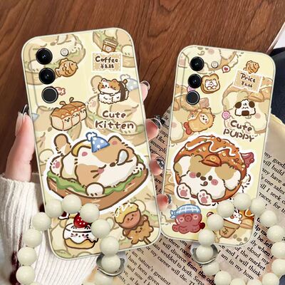 卡通猫狗适用三星Galaxy S25/S23/S21/S20/S22/S24手机壳A71A73全包A56可爱女A36A90防摔A55A53A54软硅胶壳套