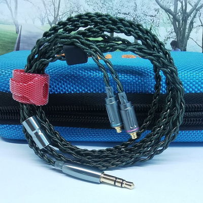 4股银铂丝高端线基便宜处理 mmcx3.5插头高解析人声耳机升级线材